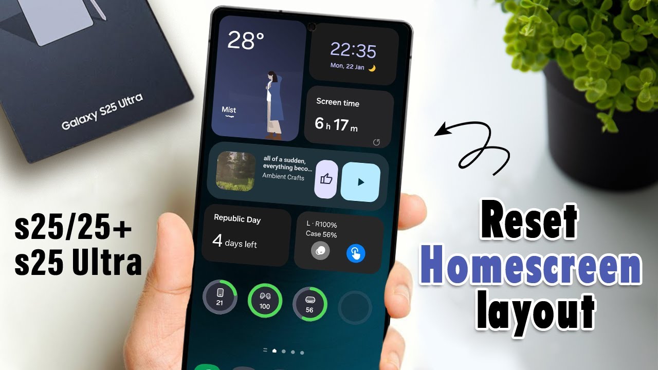How to Reset Homescreen Layout Samsung Galaxy S25 - YouTube
