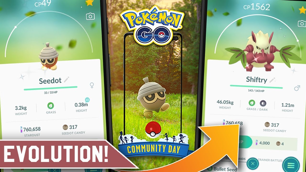 POKEMON GO:Evolving A Shiny Seedot Into Shiftry. - YouTube