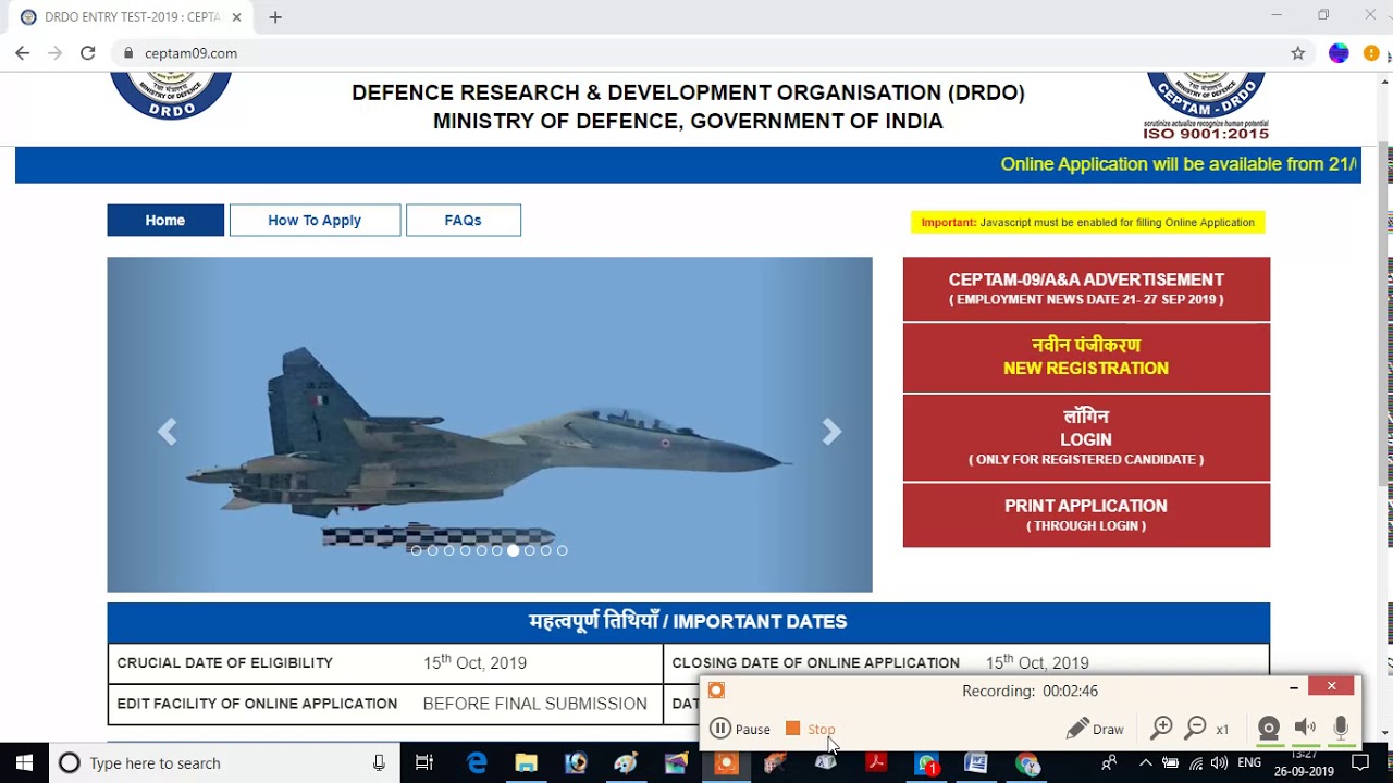DEFENCE RESEARCH (DRDO) MINISTRY OF DEFENCE - YouTube