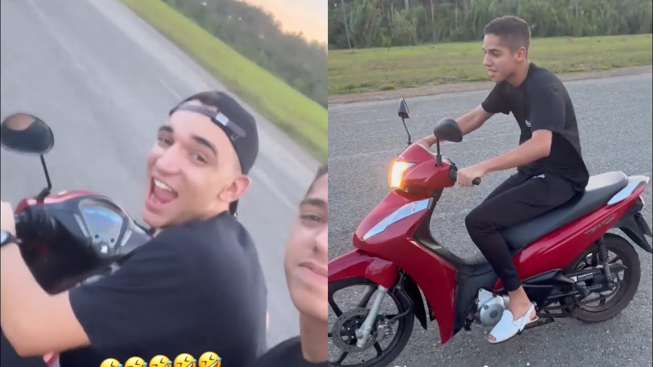 João Gomes ensinando o Mago Jeovanny Sanfoneiro andar de Moto, Oooo ...