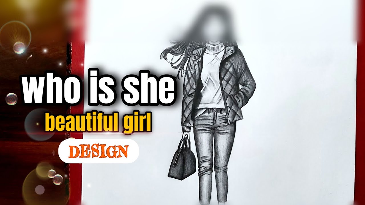 How to draw a beautiful girl easily[ pencil sketch drawing] - YouTube