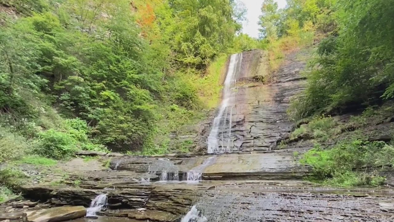 How to find the 80-foot cascading waterfall in Warsaw, New York ...