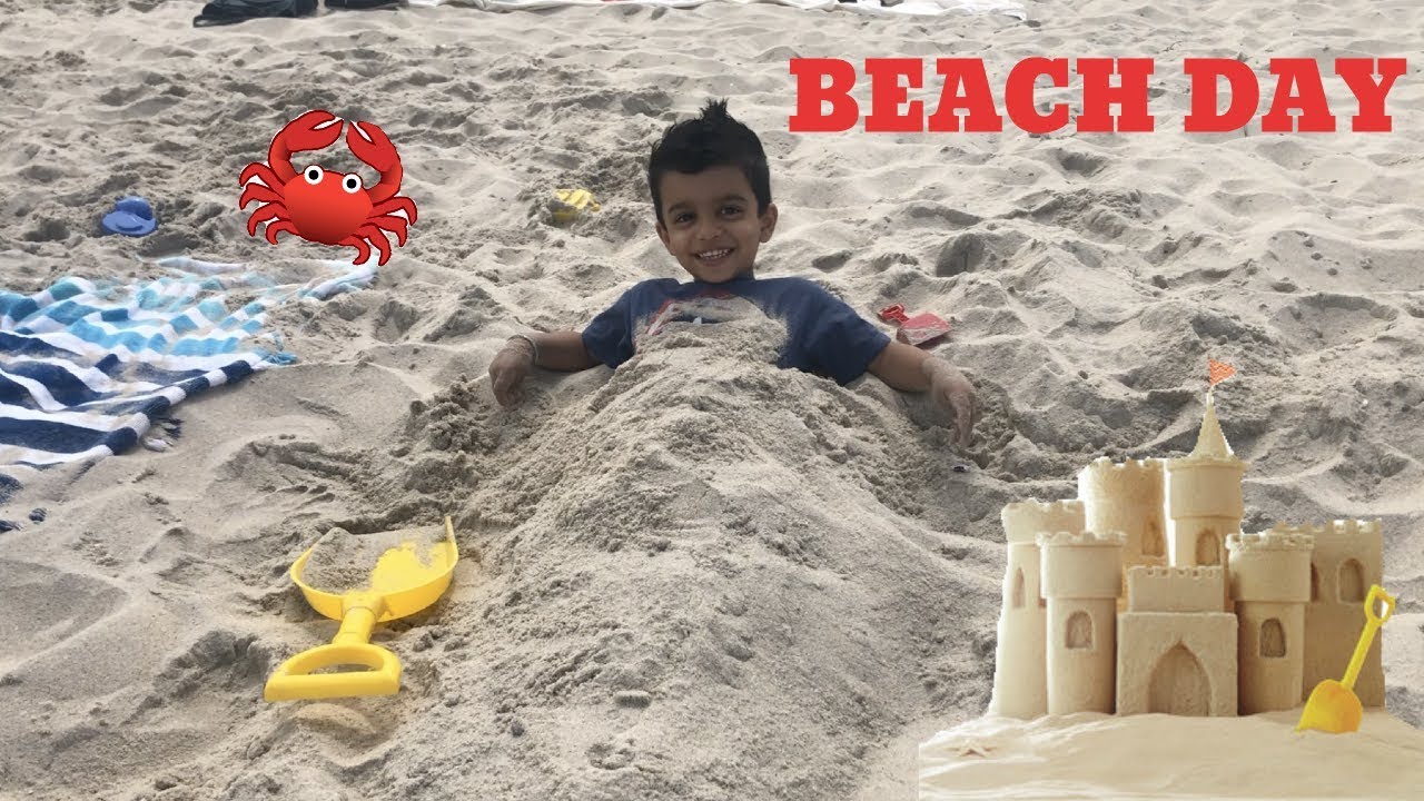 WE SPENT THE DAY AT THE BEACH (OUR SANDCASTLE FAIL...) - YouTube