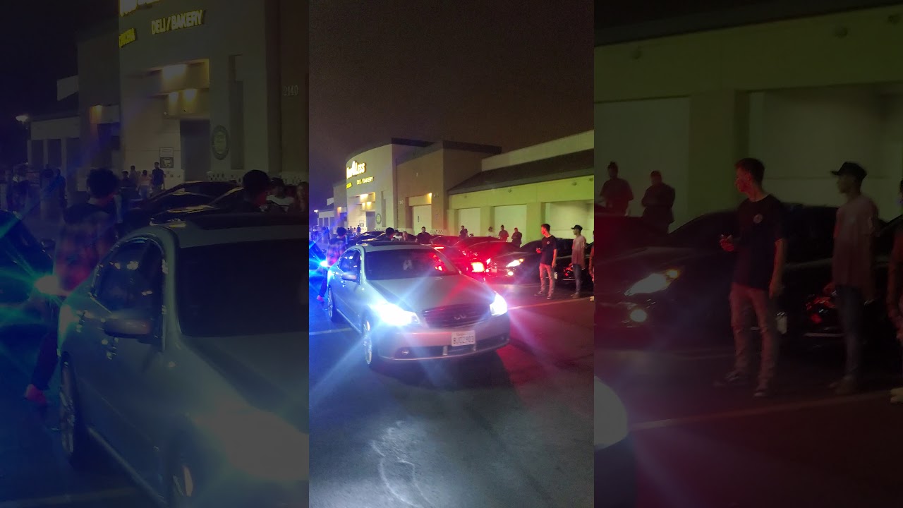 Car Meet turns into TAKEOVER!!!! - YouTube