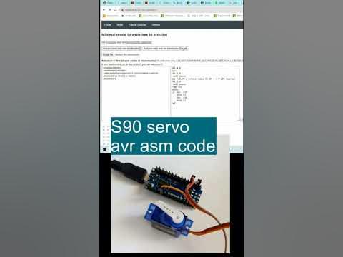 Turn arduino servomotor with few lines of asm #arduino #servomotor #asm - YouTube