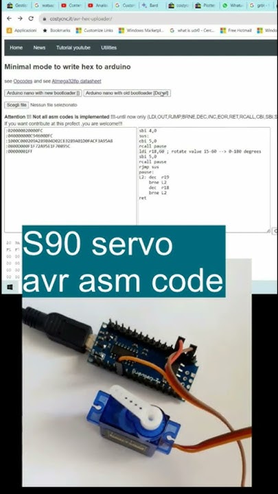 PWM Pulse Width Modulation - spin servo with few lines of asm #arduino #servo #asm #pwm # ...