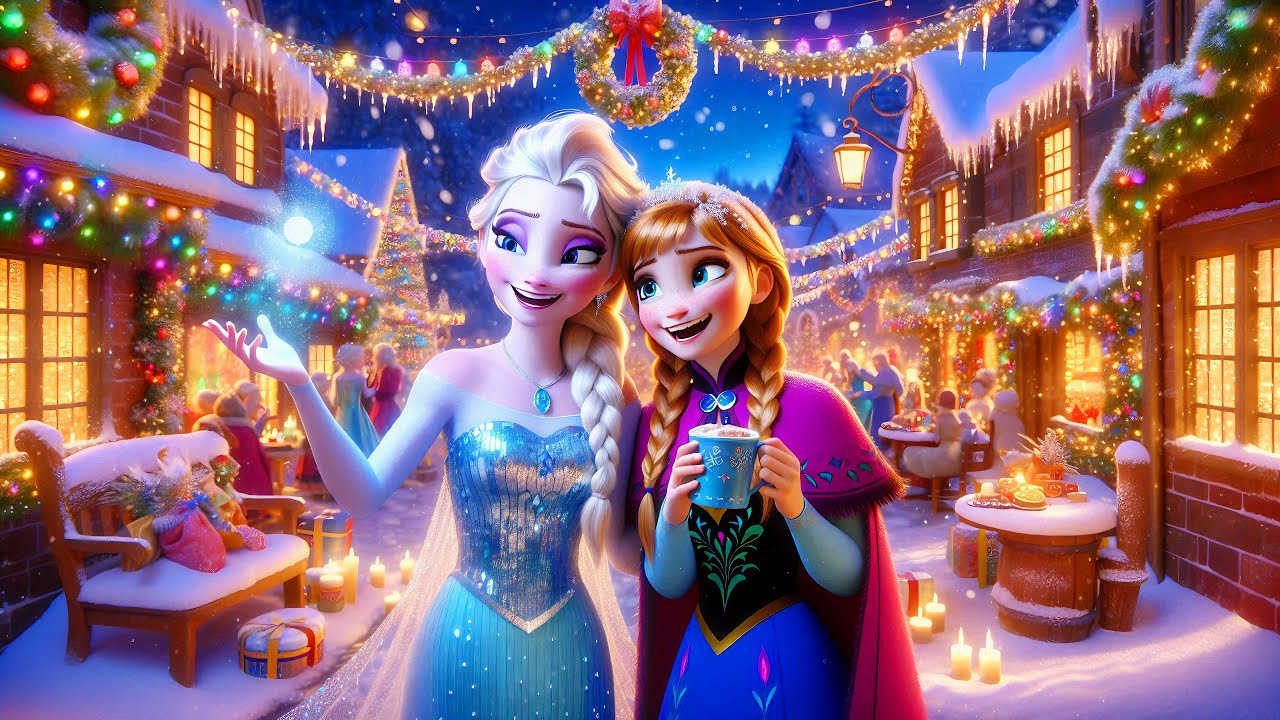 Christmas Piano Music & Relaxing Christmas Eve with Elsa & Anna🎄 ️Fall ...