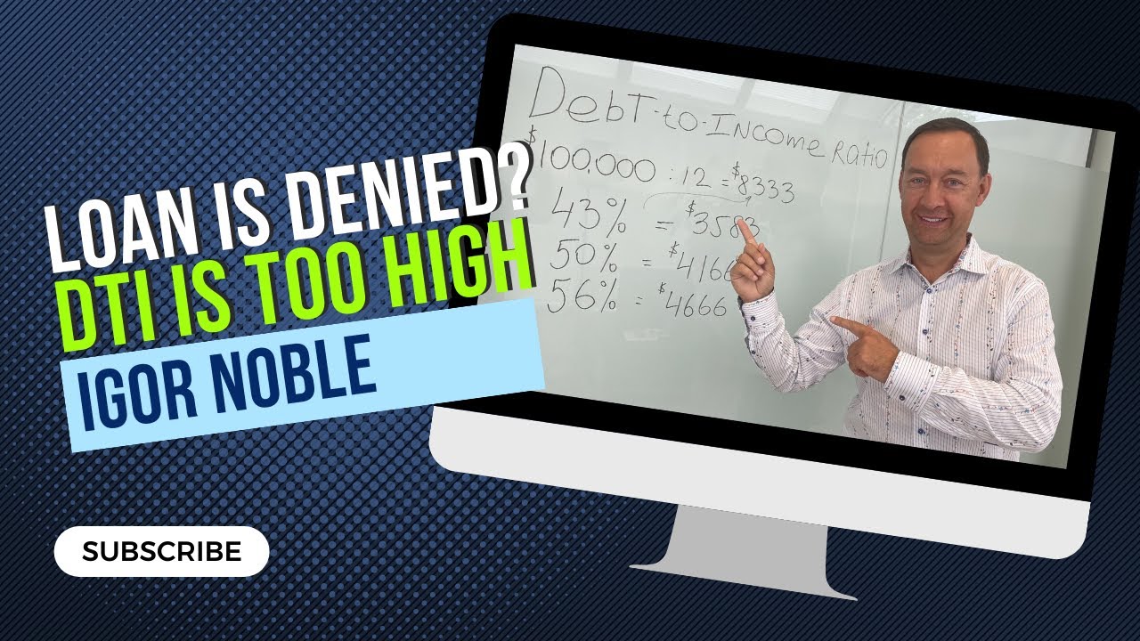 Loan is Denied? High Debt to Income Ratio Loans | DTI is Too High - YouTube
