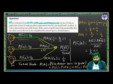 Given 3 identical boxes I,II and III each containing two coins. In box I both are gold coins # ...