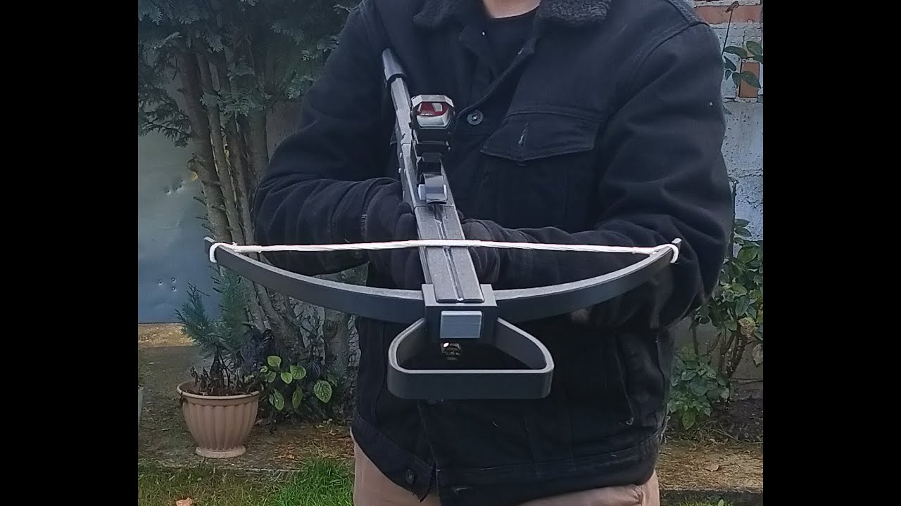 3D Printed Tactical Crossbow assembly - YouTube