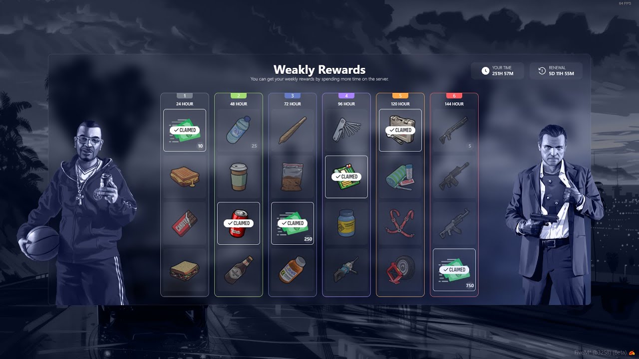 Fivem Hourly Reward Script | WASD Scripts - YouTube