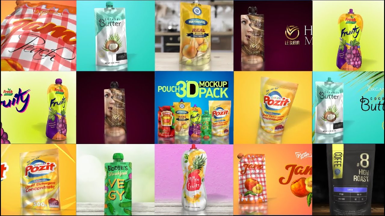 Pouch 3D Mockup Pack - YouTube