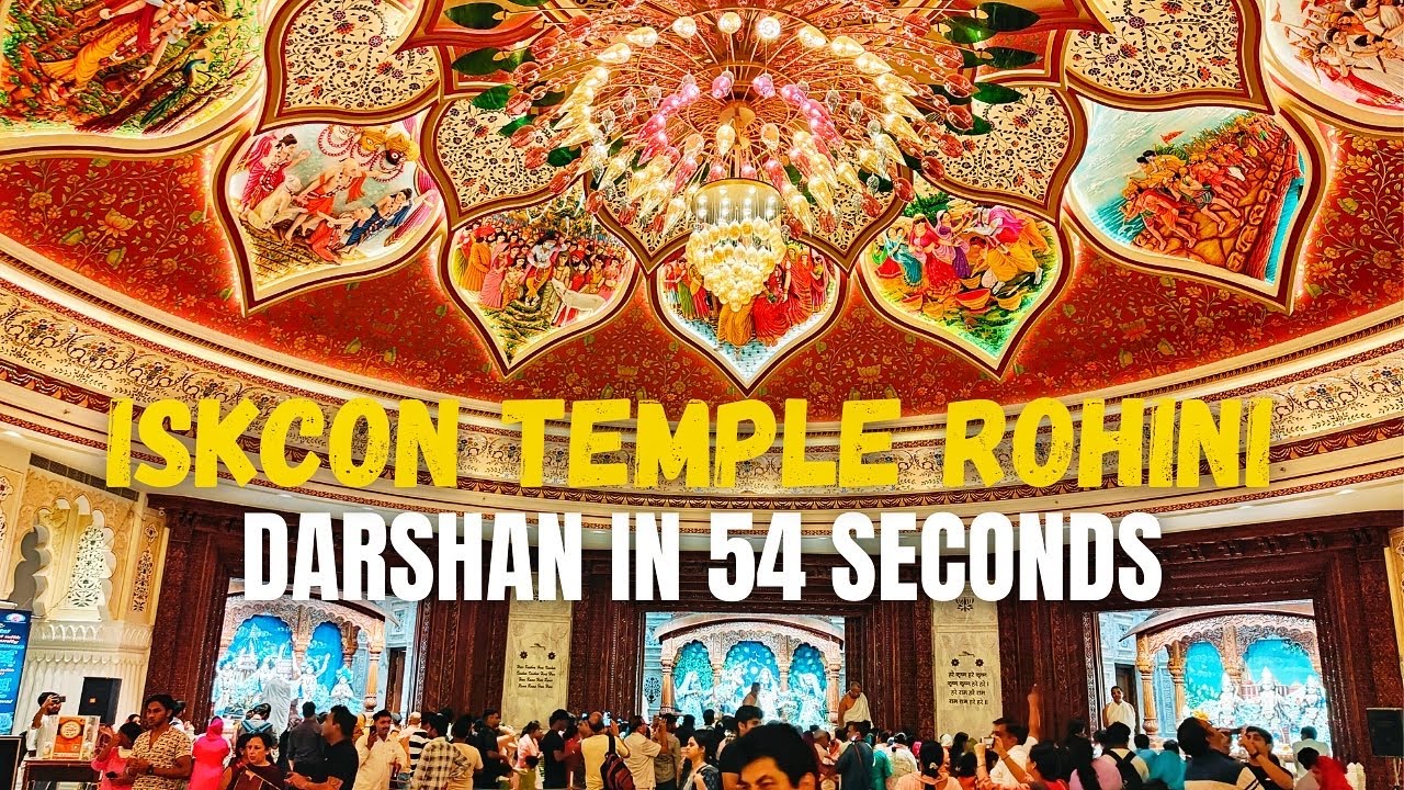 Darshan of Newly Opened ISKCON TEMPLE🦚 in 54 Seconds • Rohini Sec-25 ...