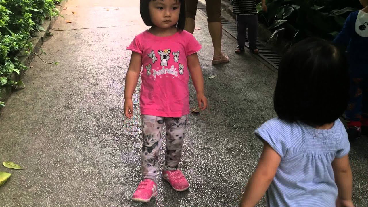 Two cousins playing around - I am Audrey 20150501 - YouTube