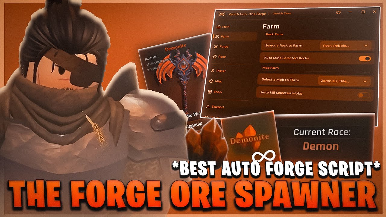 INSANE Forge Script – Farm Ores, Mobs & Forge Everything Automatically ...