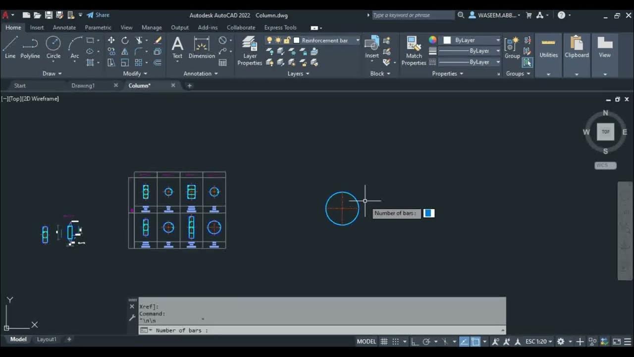 Column reinforcement AutoLISP program 2 - YouTube