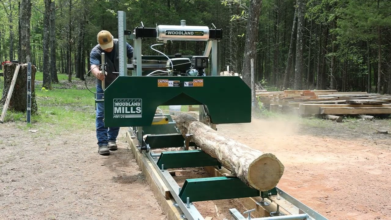 Centering A Log Made Easy On Your Sawmill - YouTube