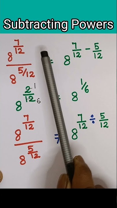 Subtracting Powers | Base same | Power different | In English #shorts - YouTube