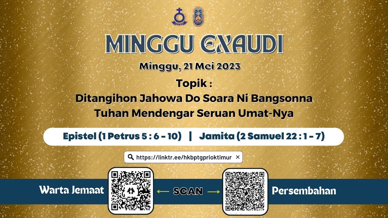 IBADAH MINGGU EXAUDI (21/05/2023 | Pkl. 10.00 WIB) - YouTube