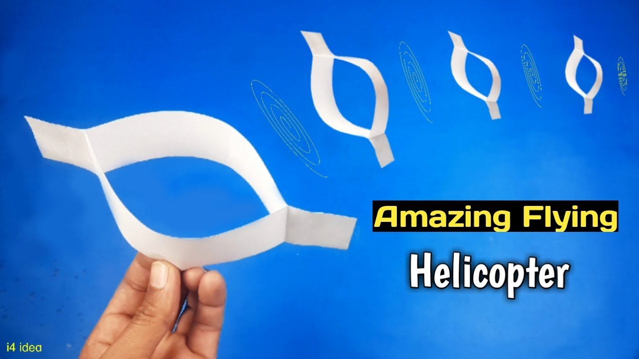 best flying paper helicopter | circle paper plane | easy paper toy ...