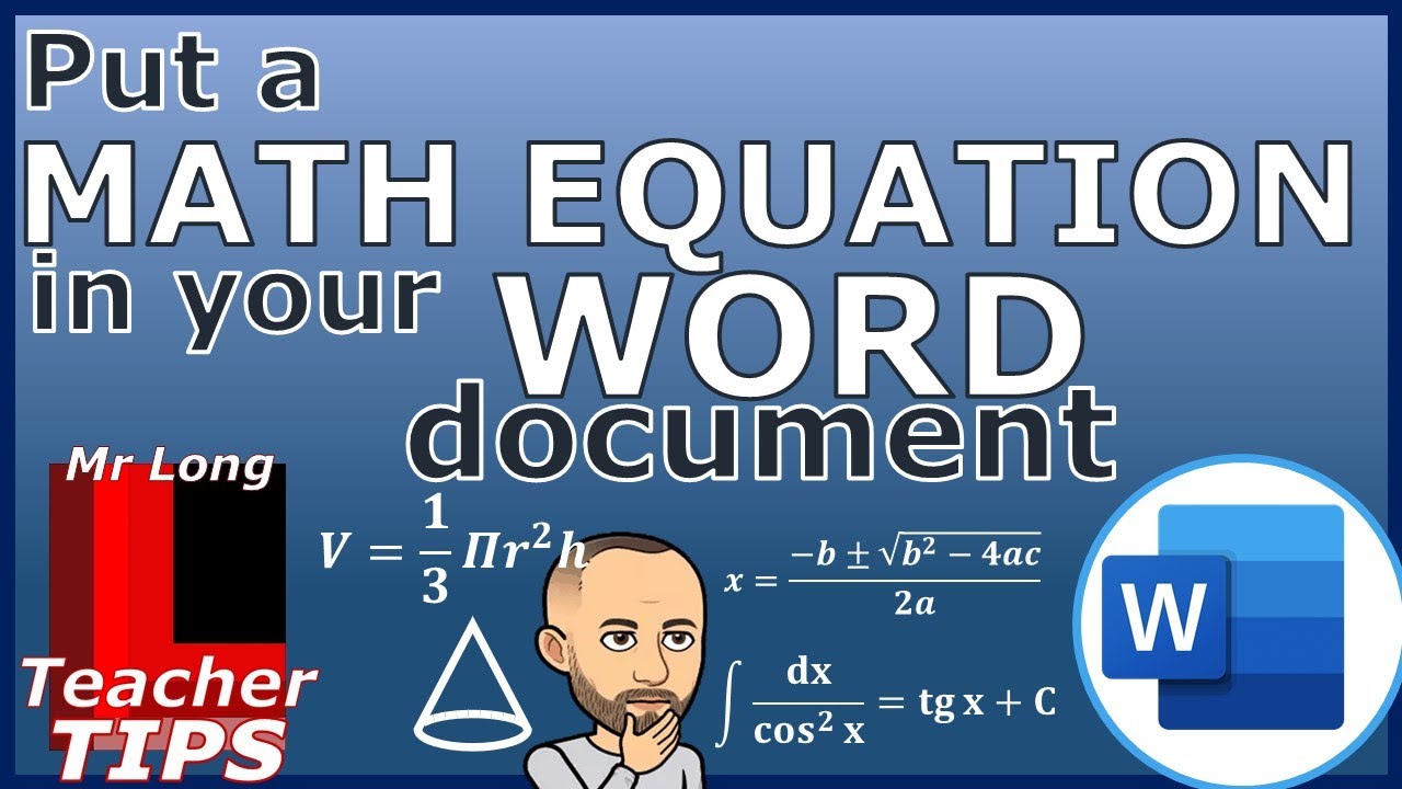 Put A Math Equation In Your Word Document YouTube put-a-math-equation-in-your-word-document-youtube