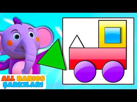 Bir tren yapın ve şekilleri öğrenin | Çocuklar İçin Öğrenme Videoları | ABC Turkish