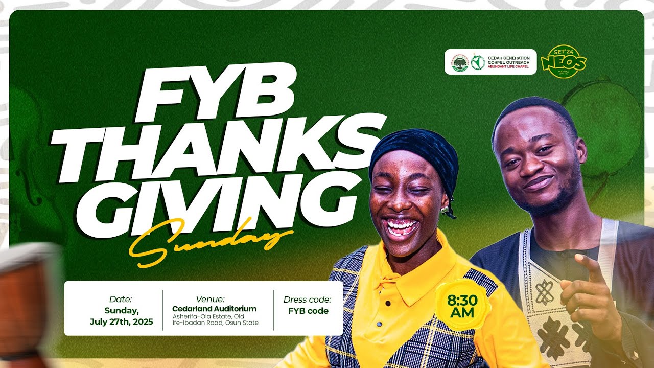 THANKSGIVING SERVICE - FINAL YEAR BRETHREN (FYB) - YouTube