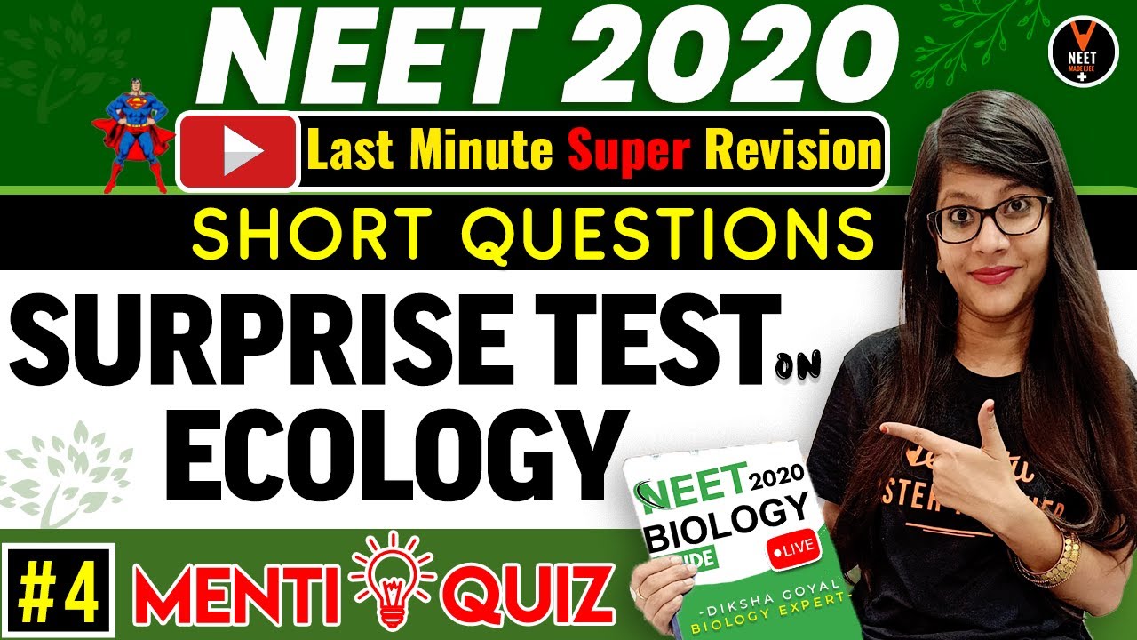 Ecology Class 12 P1 Neet Question Neet Biology Mcq Neet 2020