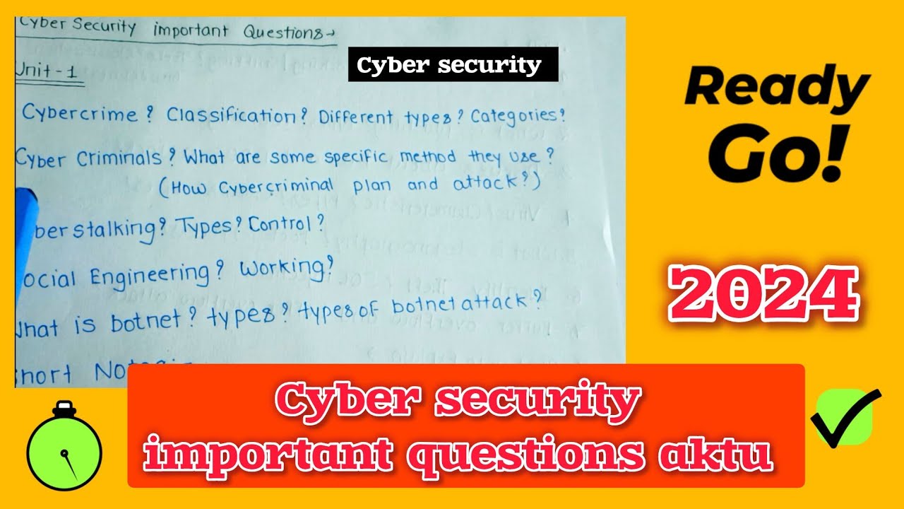 Cyber security important questions aktu।।aktu cyber security ...