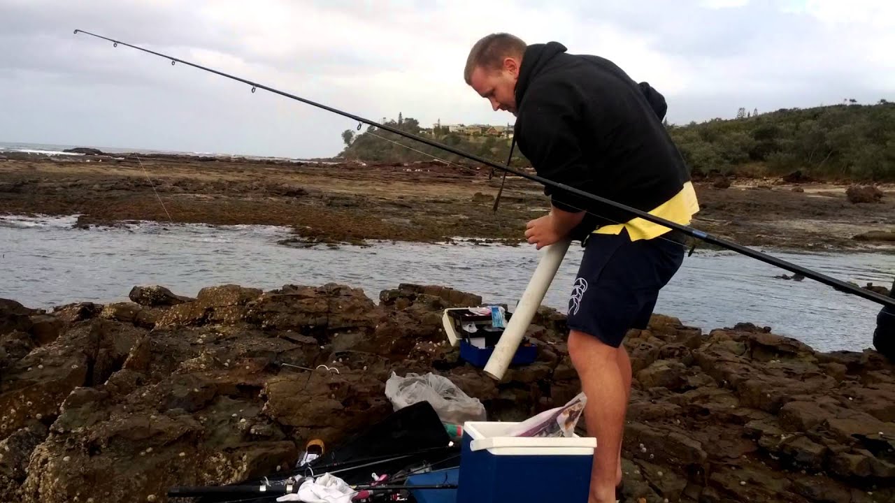 Using a spud gun to cast a fishing line - YouTube
