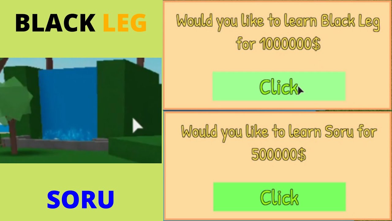 SORU ABILITY+BLACK LEG FIGHTING STYLE GLUE PIECE UPDATE1 - YouTube