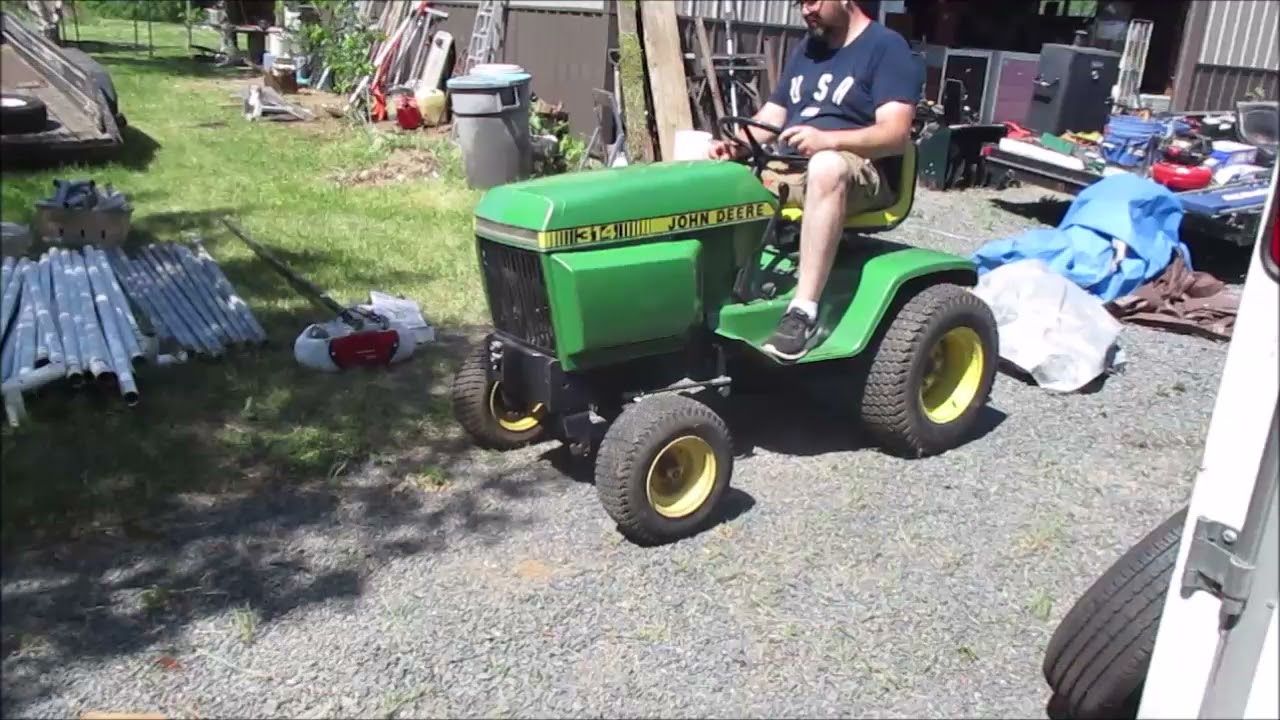 John Deere 314 Lawn Tractor - YouTube