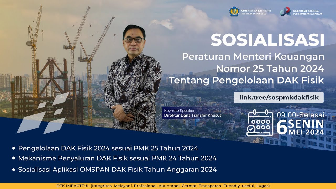 Sosialisasi PMK 25 Tahun 2024 tentang Pengelolaan DAK Fisik - YouTube