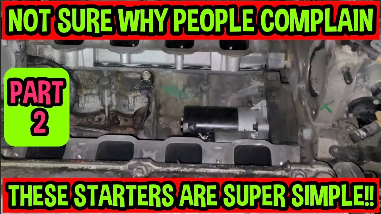 Cadillac Northstar Starter Replacement. The dreaded starter under the ...