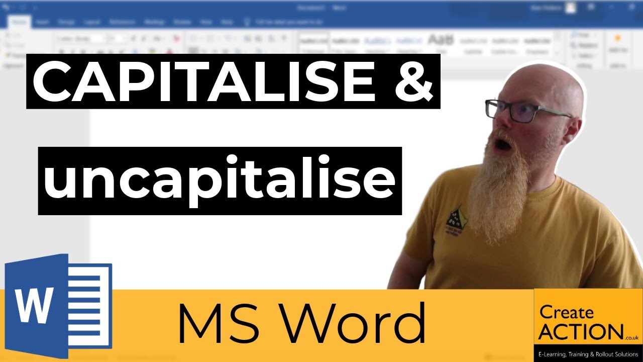 Capitalize and Uncapitalize words in Word - YouTube