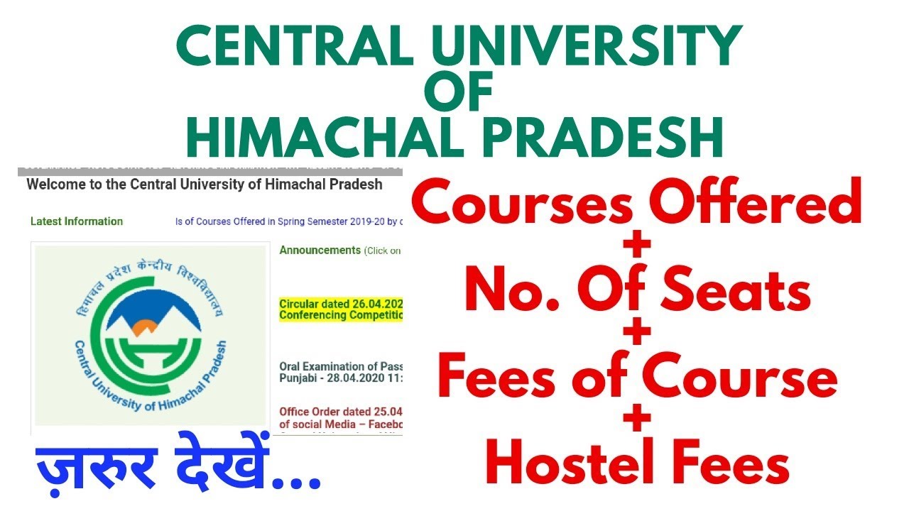 Courses available in CUHP and fee structure of different courses. - YouTube