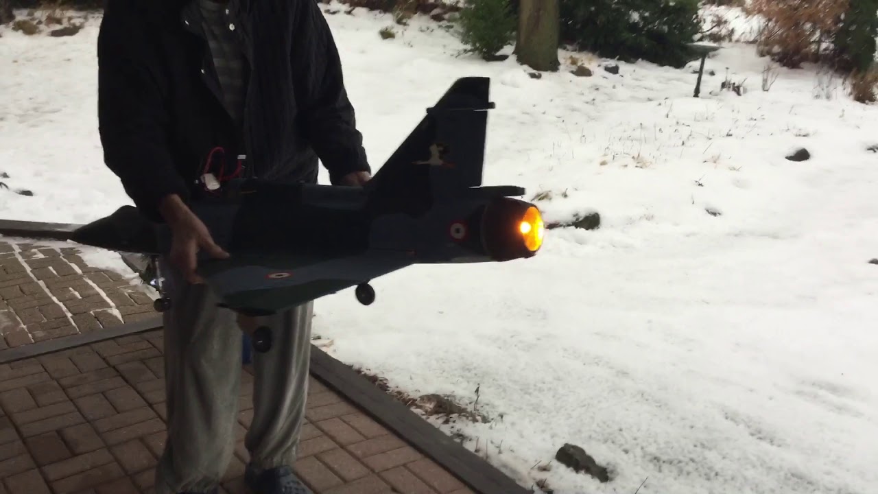6v LED afterburner FlyFly Mirage 90mm EDF - YouTube