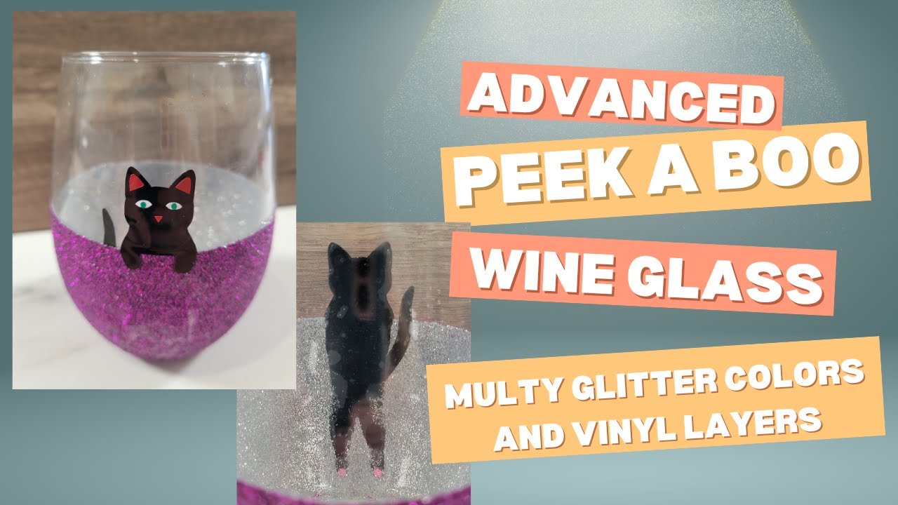 Elevate Your Peek-A-Boo Wine Glass: A Two-Color Glitter and Multi ...