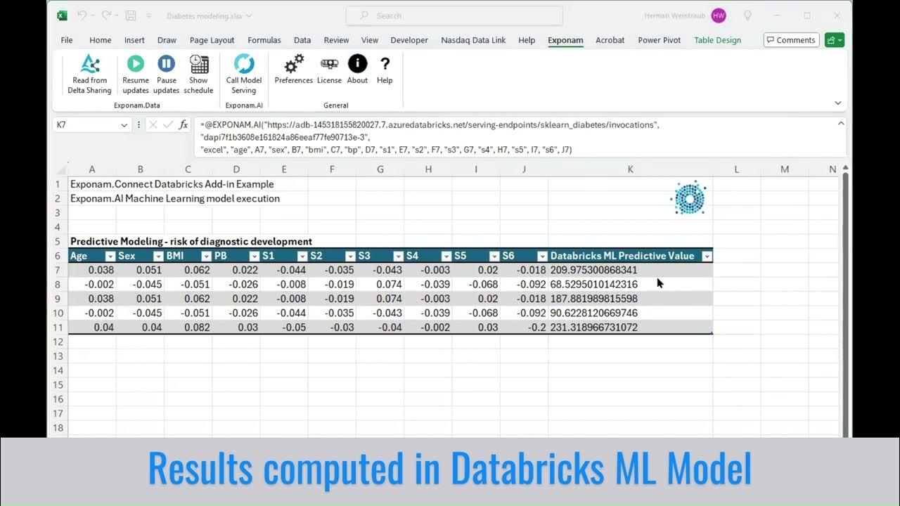 Excel Databricks ML model demo - YouTube