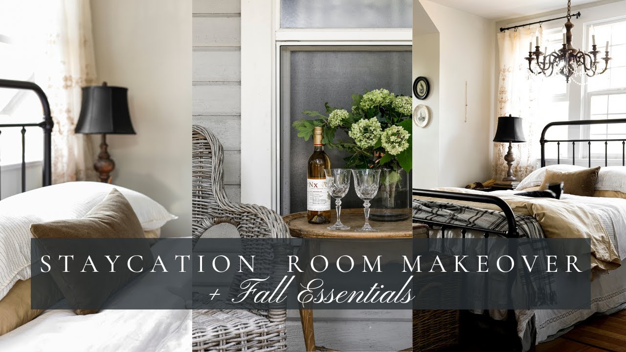 Staycation Room Makeover + Porch Fall Essentials - YouTube