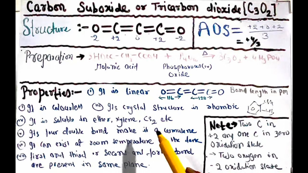 Carbon Suboxide [C3O2] full Information || Oxidation State ...