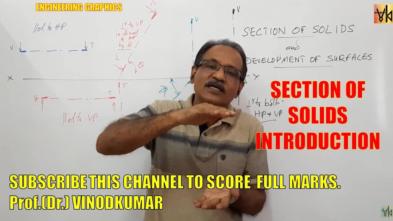 Section of Solids - Introduction by Prof. Vinodkumar - YouTube