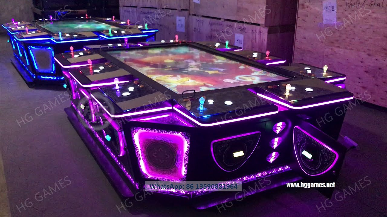 High Quality Metal 10 Players 86" Screen Fish Table Game Machine - YouTube