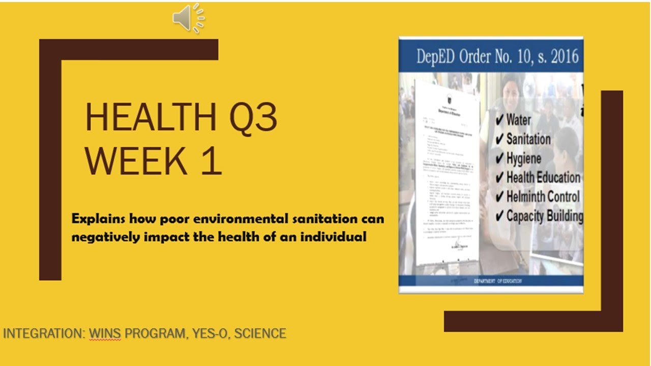Health Q3 Week 1 Explains how poor environmental sanitation - YouTube