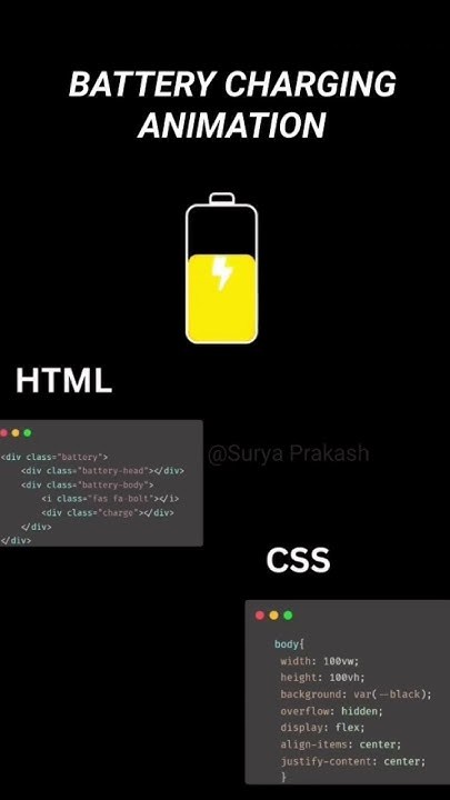 Animation HTML & CSS|battery charge Hover effects|@codinganna @hazir-jawabi - YouTube
