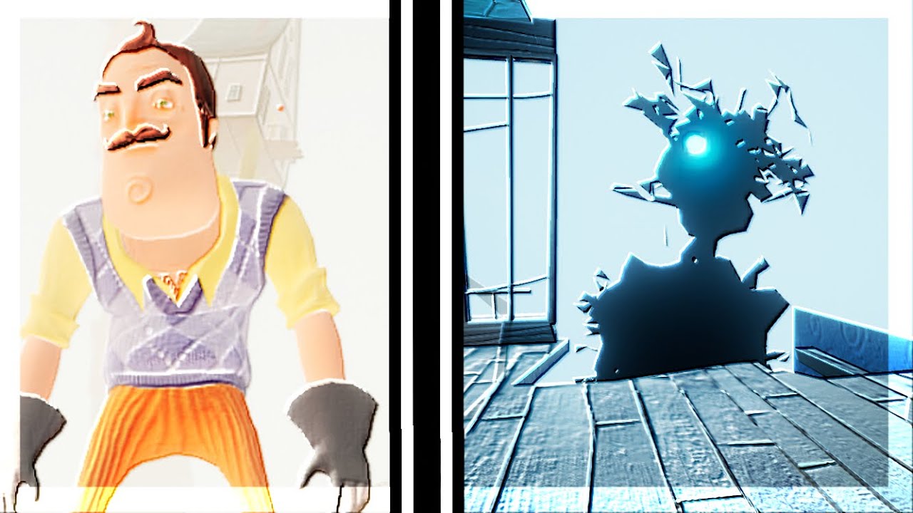 Playing hello neighbor act 3 and act 4 shadowman boss fight - YouTube