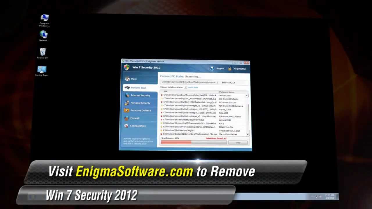 How to Detect and Remove Win 7 Security 2012 - YouTube