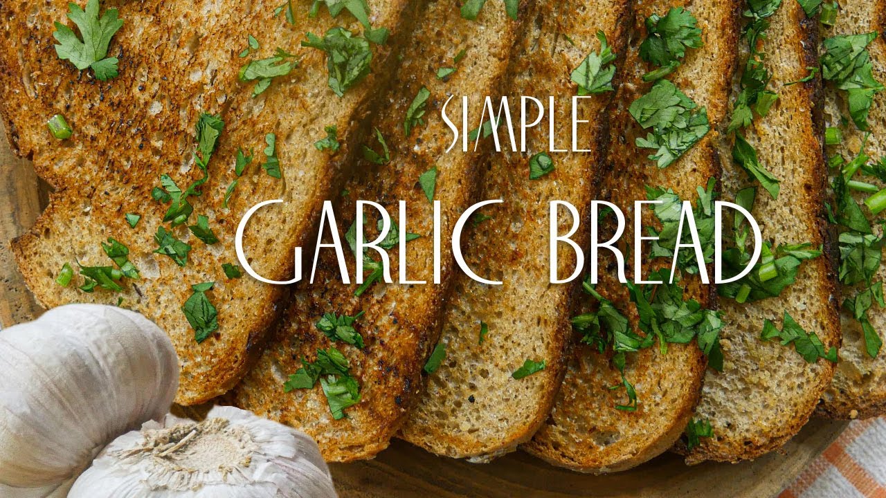 Healthiest, lowest calorie garlic bread recipe | no oil, only 2 ...