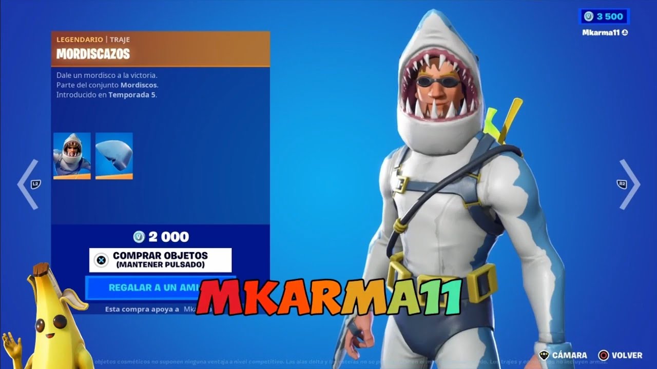 Skin Tiburón MORDISCAZOS en la Nueva Tienda Fortnite hoy Capitulo 4 ...