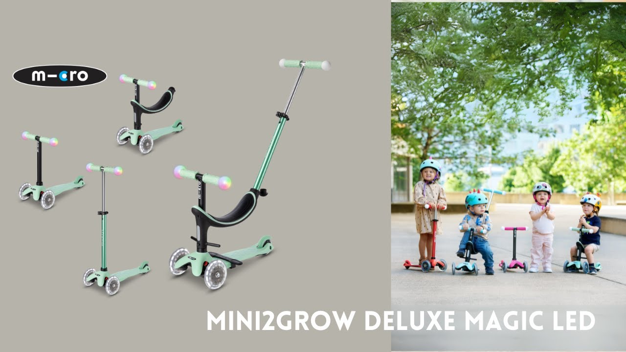 Micro Mini2Grow Deluxe Magic LED - A scooter that grows with your child ...